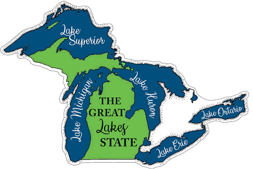 The Great Lakes State Sticker | Avery Color Studios, Inc.