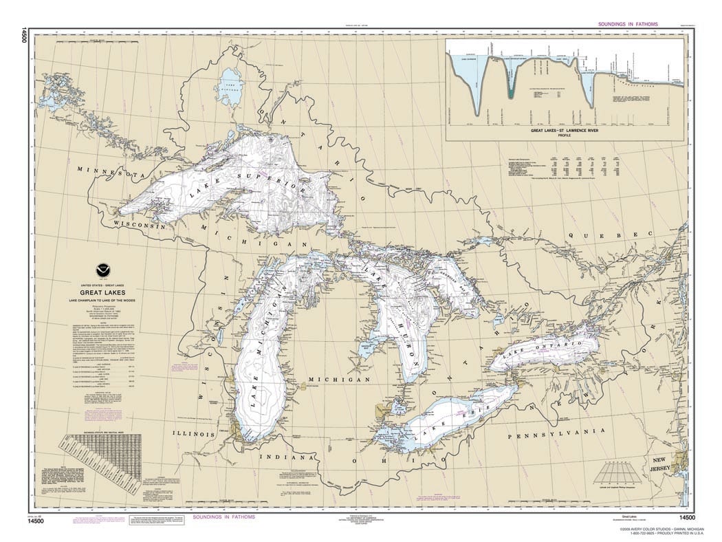 Great Lakes NOAA Chart | Avery Color Studios, Inc.